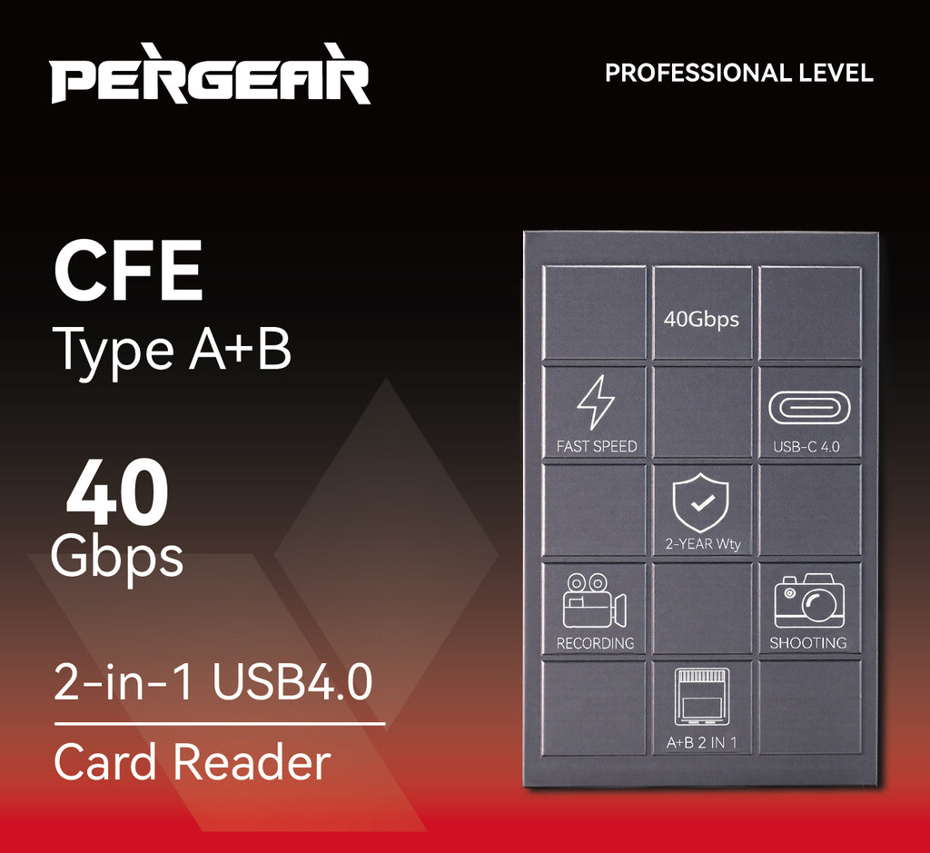 Card Reader for Pergear Master 4.0 CFexpress Type A/B Memory Card